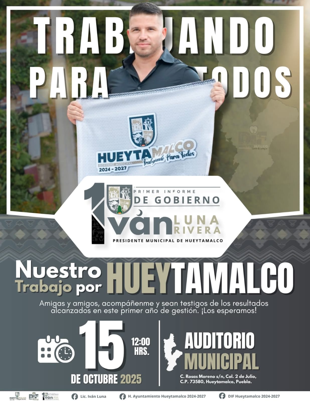 Un gobierno digno, honesto y capaz: Iván Rivera invita a su primer ...